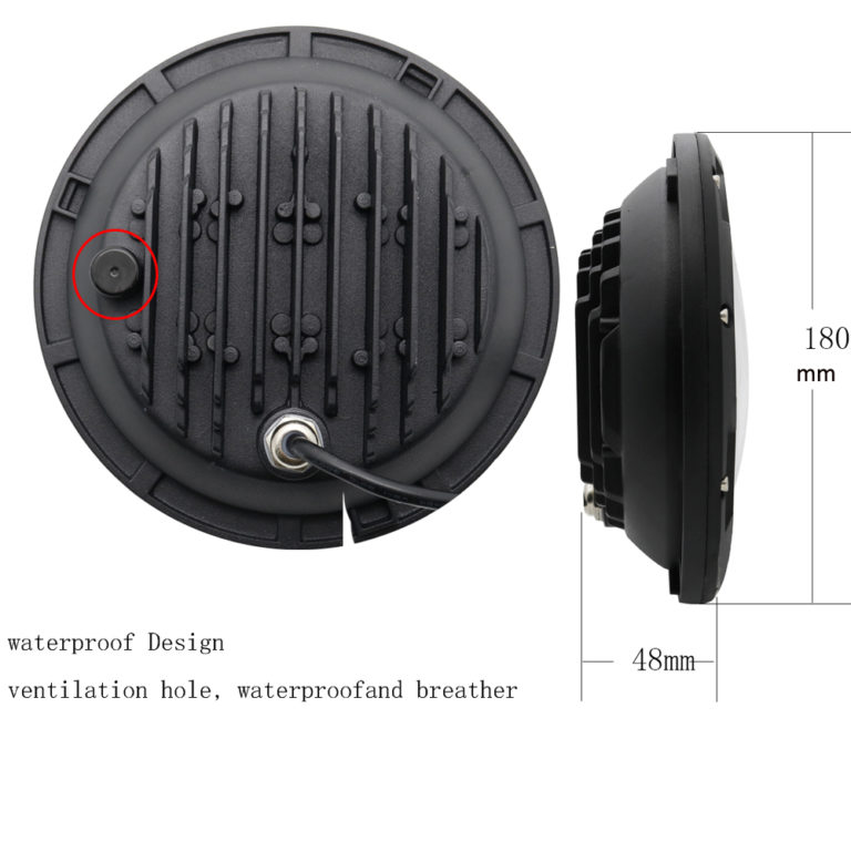 7" LED Headlight - 80 watt - Overdrive