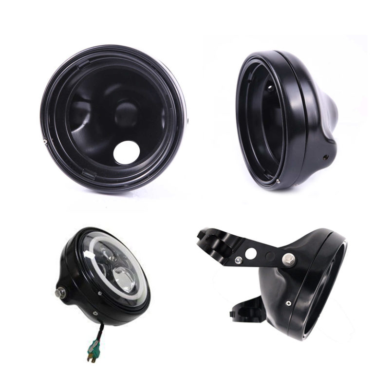 7" LED Headlight Housing - Black - Heavy Duty - Overdrive