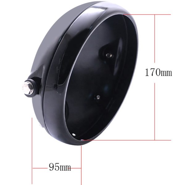 7" LED Headlight Housing - Black - Overdrive