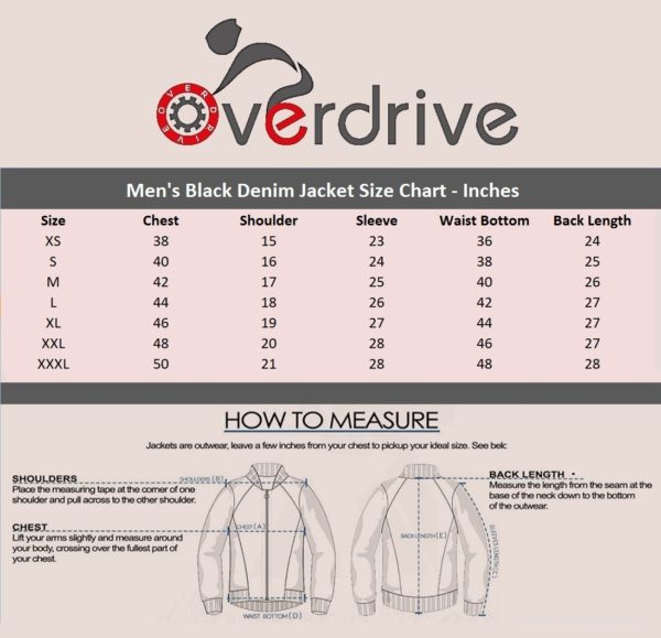 Denim Jacket Blue with Pads - Overdrive