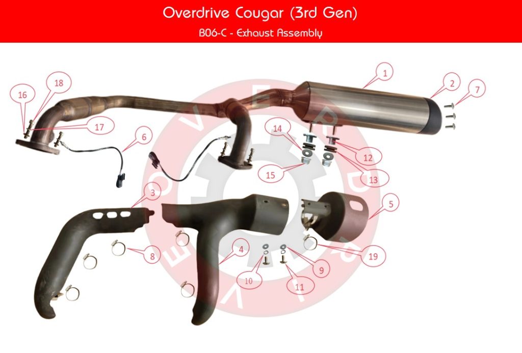 Cougar 3rd Gen - Exhaust Assembly - Overdrive